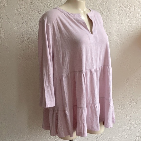 J. Jill | Tops | Jjill Nwt Tiered Lilac Mist Color Top Sz Xlp | Poshmark